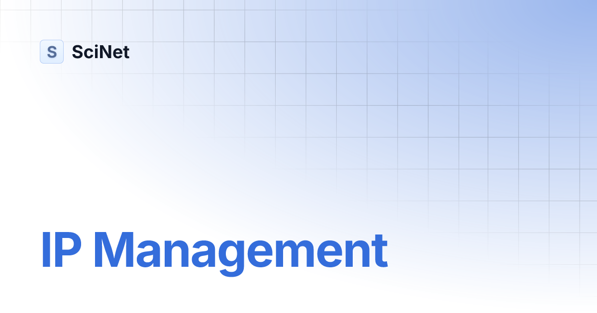 IP Management | SciNet